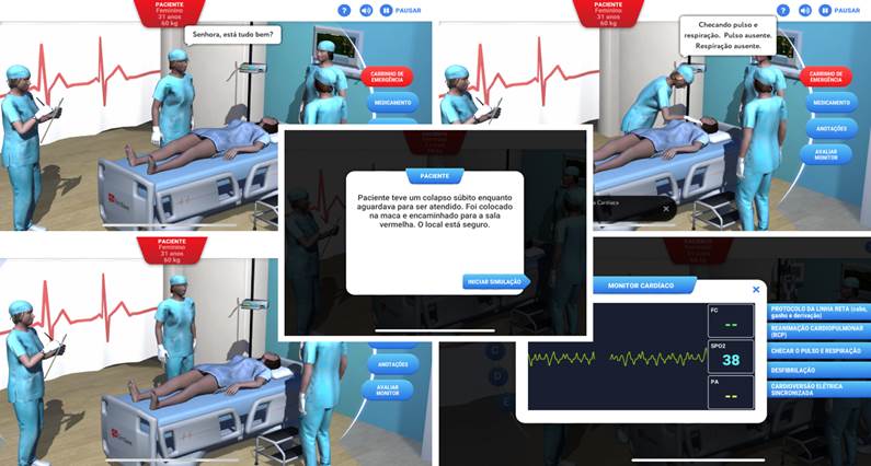 Effectiveness of telesimulation on cardiorespiratory arrest for nursing students